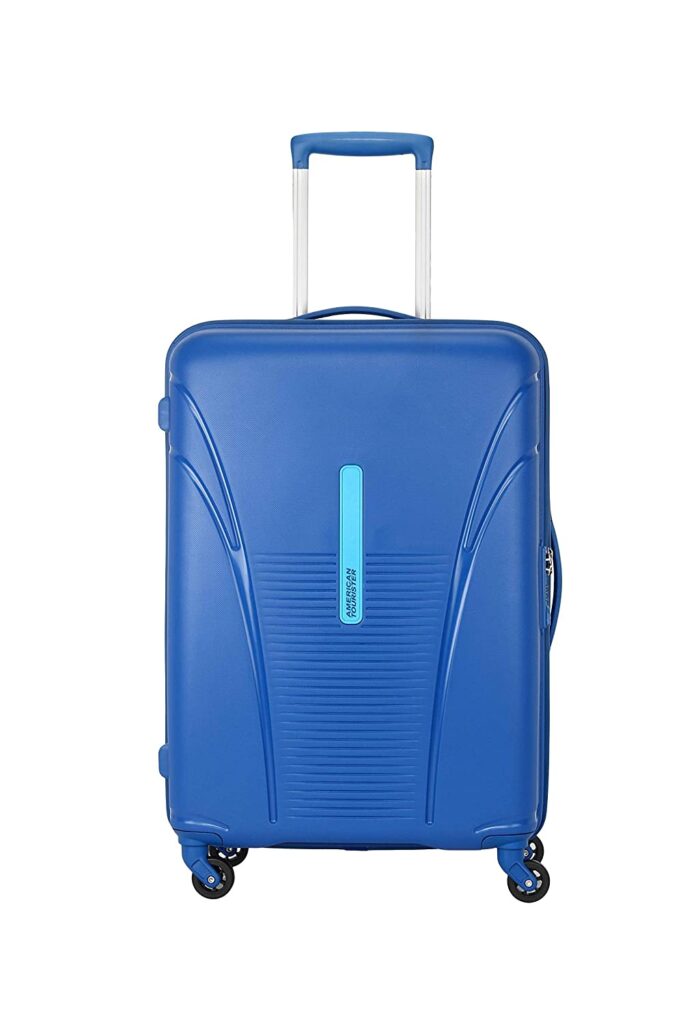 American Tourister Ivy Spinner Polypropylene Blue Check-in Hard Luggage ...