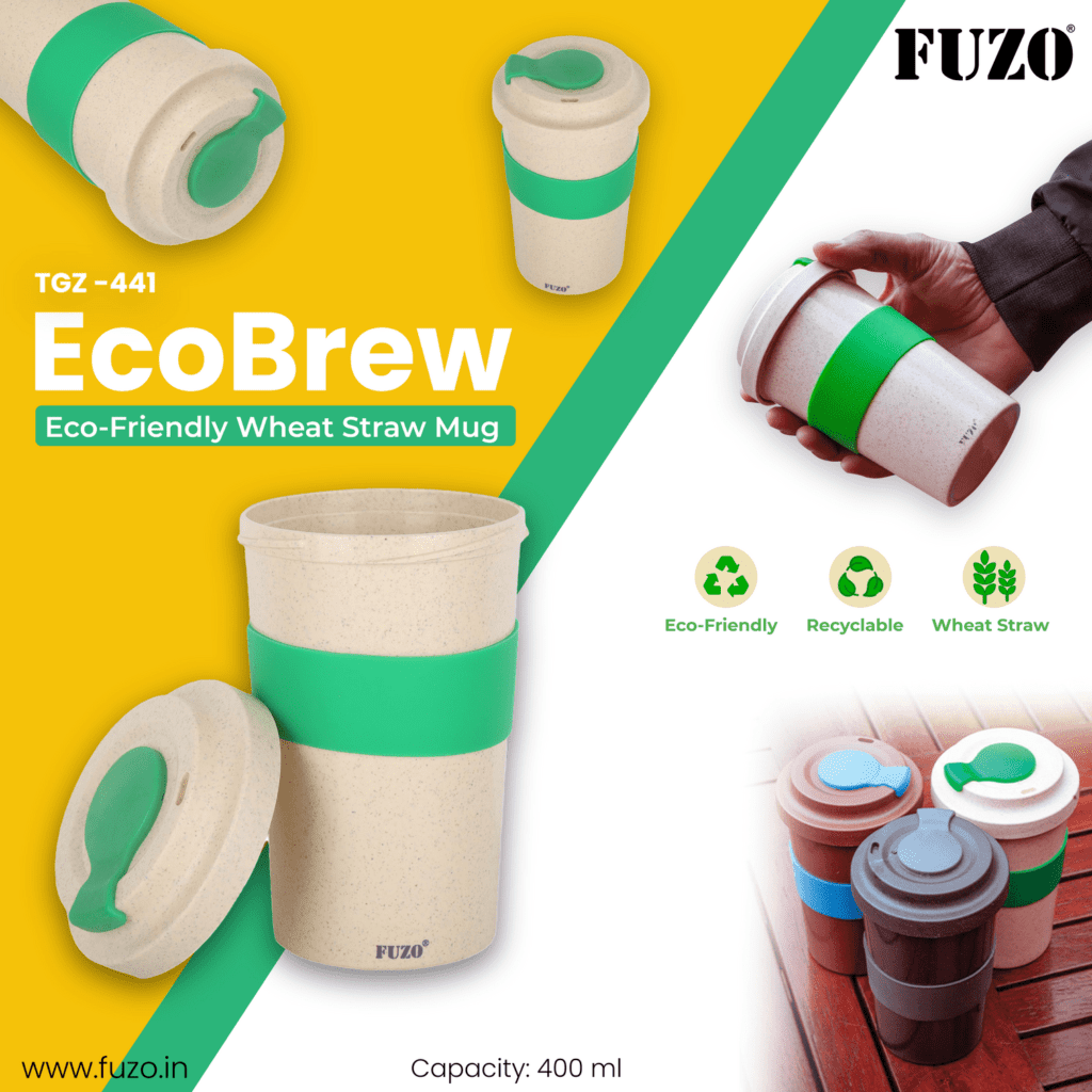 FUZO ECOBREW ECO FRIENDLY WHEAT STRAW MUG 400ML TGZ-441 - QualiCorp ...